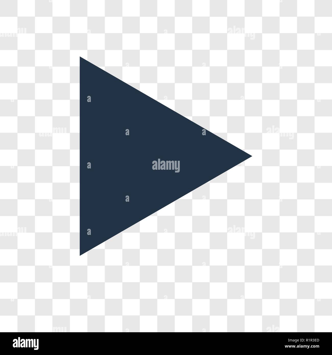 Play vector icon isolated on transparent background, Play transparency ...