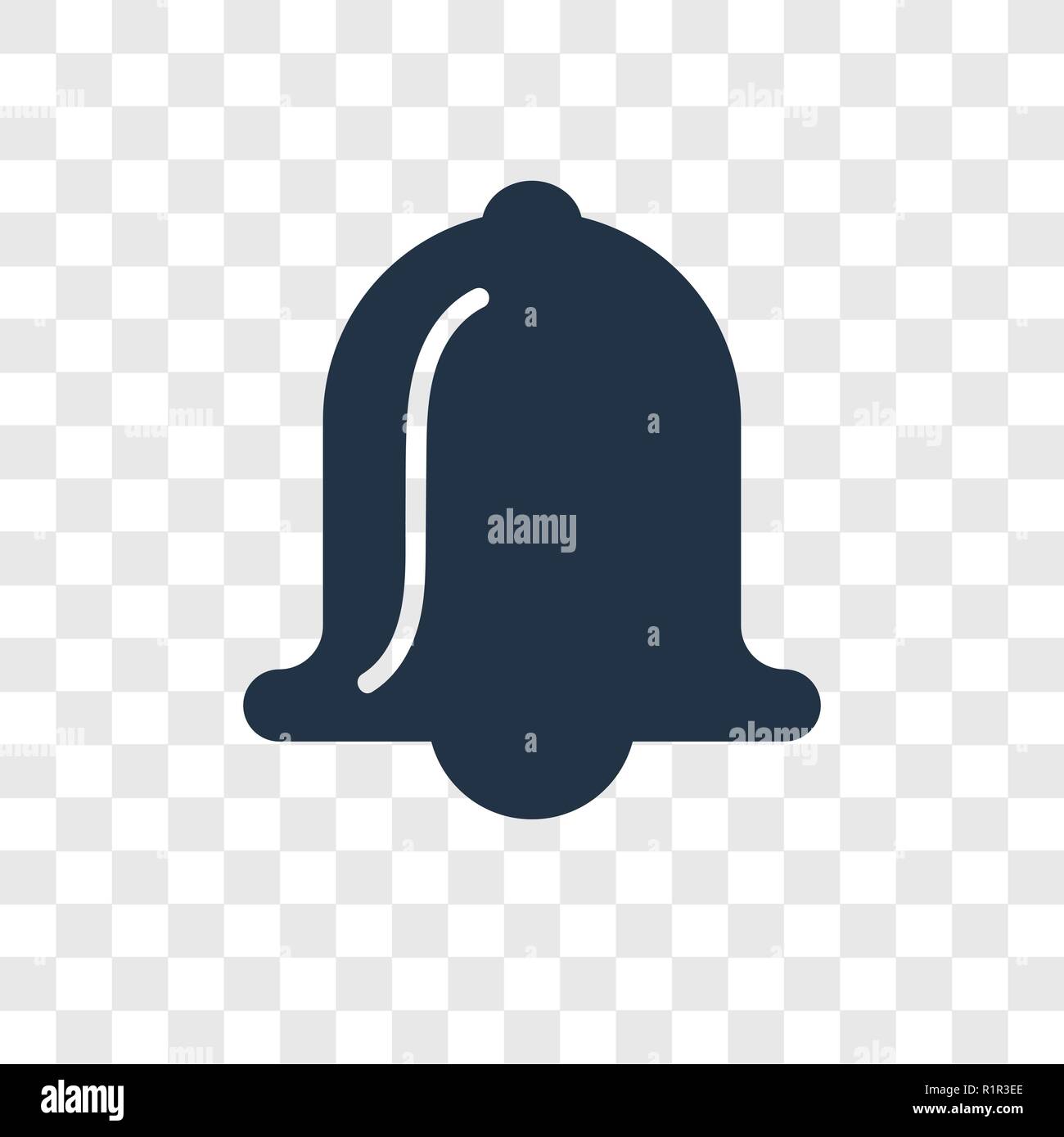 Bell vector icon isolated on transparent background, Bell transparency ...