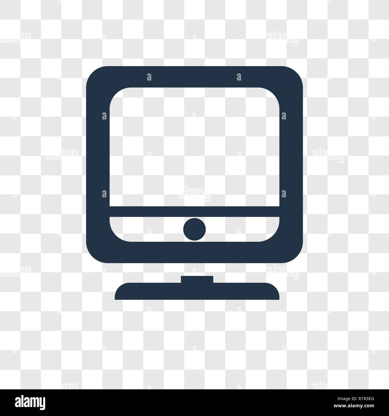 Screen vector icon isolated on transparent background, Screen ...