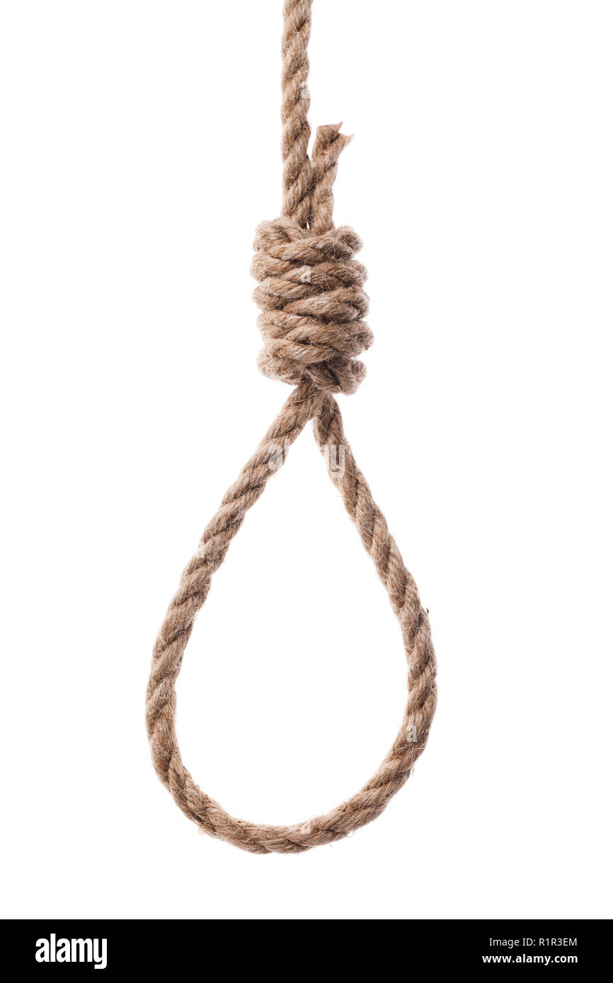 Rope loop isolated on white background Stock Photo - Alamy