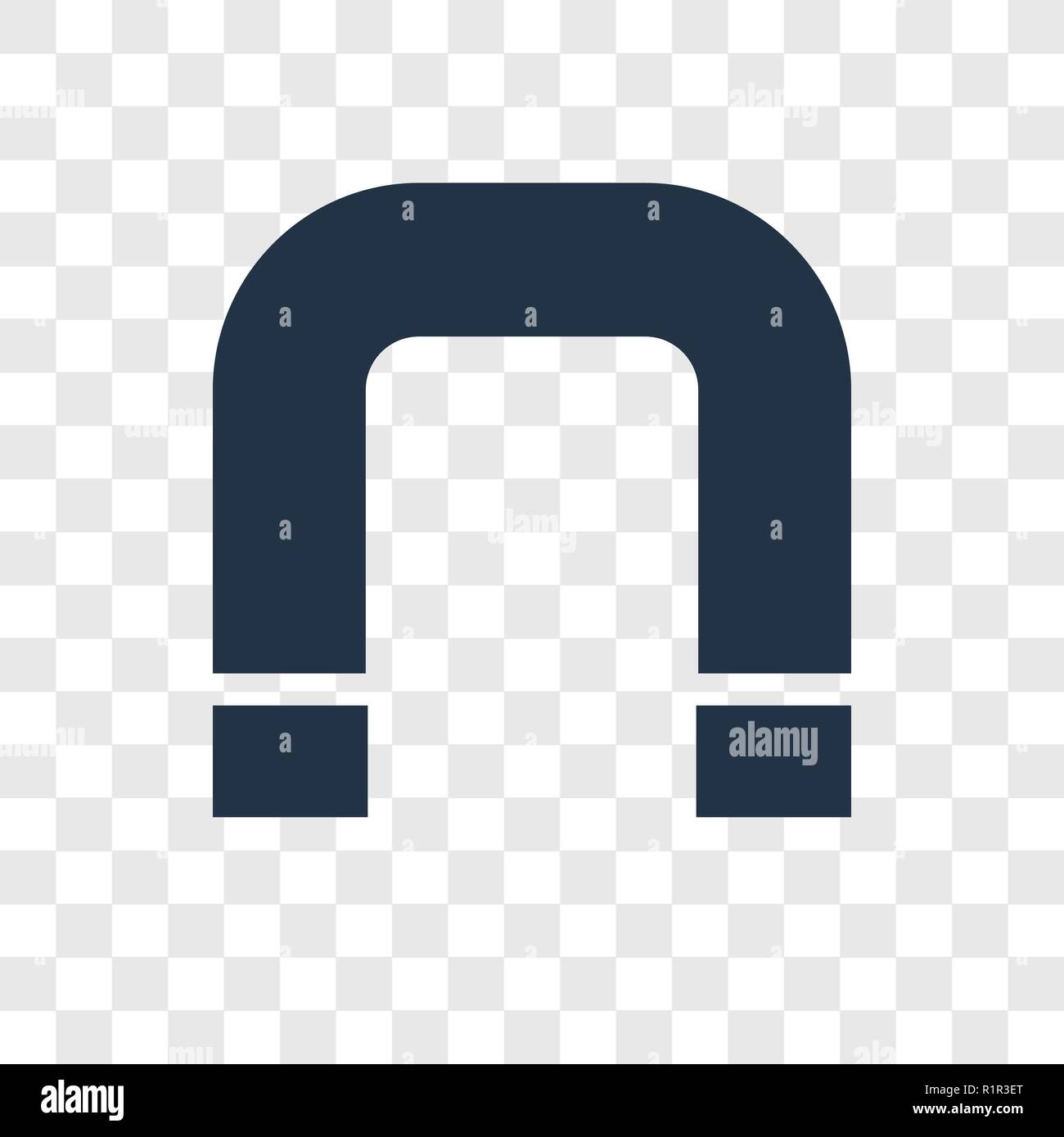 Magnet vector icon isolated on transparent background, Magnet ...