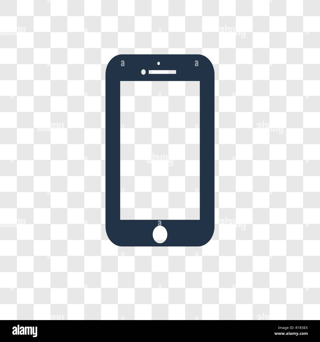 Smartphone vector icon isolated on transparent background, Smartphone ...