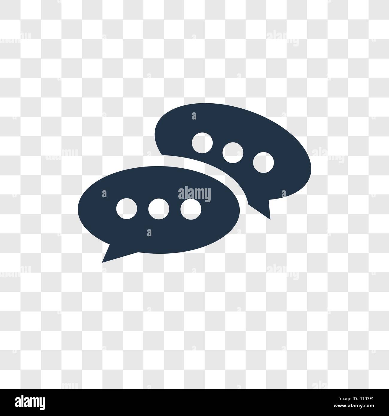 Chat vector icon isolated on transparent background, Chat transparency ...