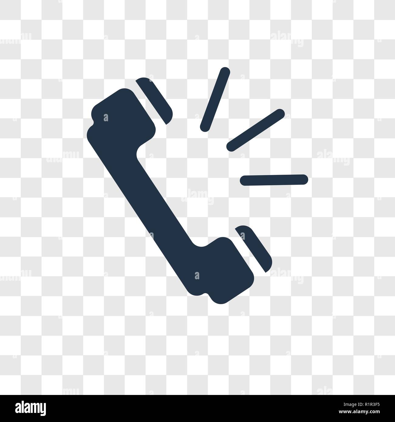 Phone call vector icon isolated on transparent background, Phone call ...