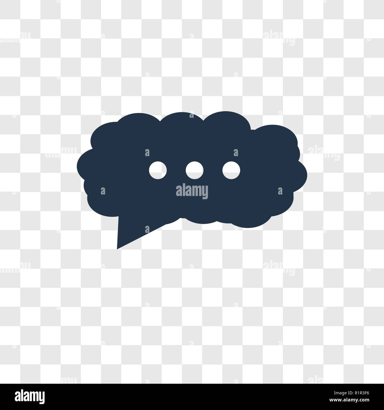 Chat vector icon isolated on transparent background, Chat transparency ...