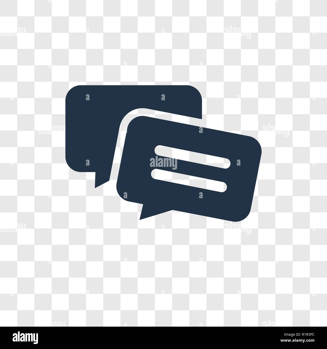 Chat vector icon isolated on transparent background, Chat transparency ...