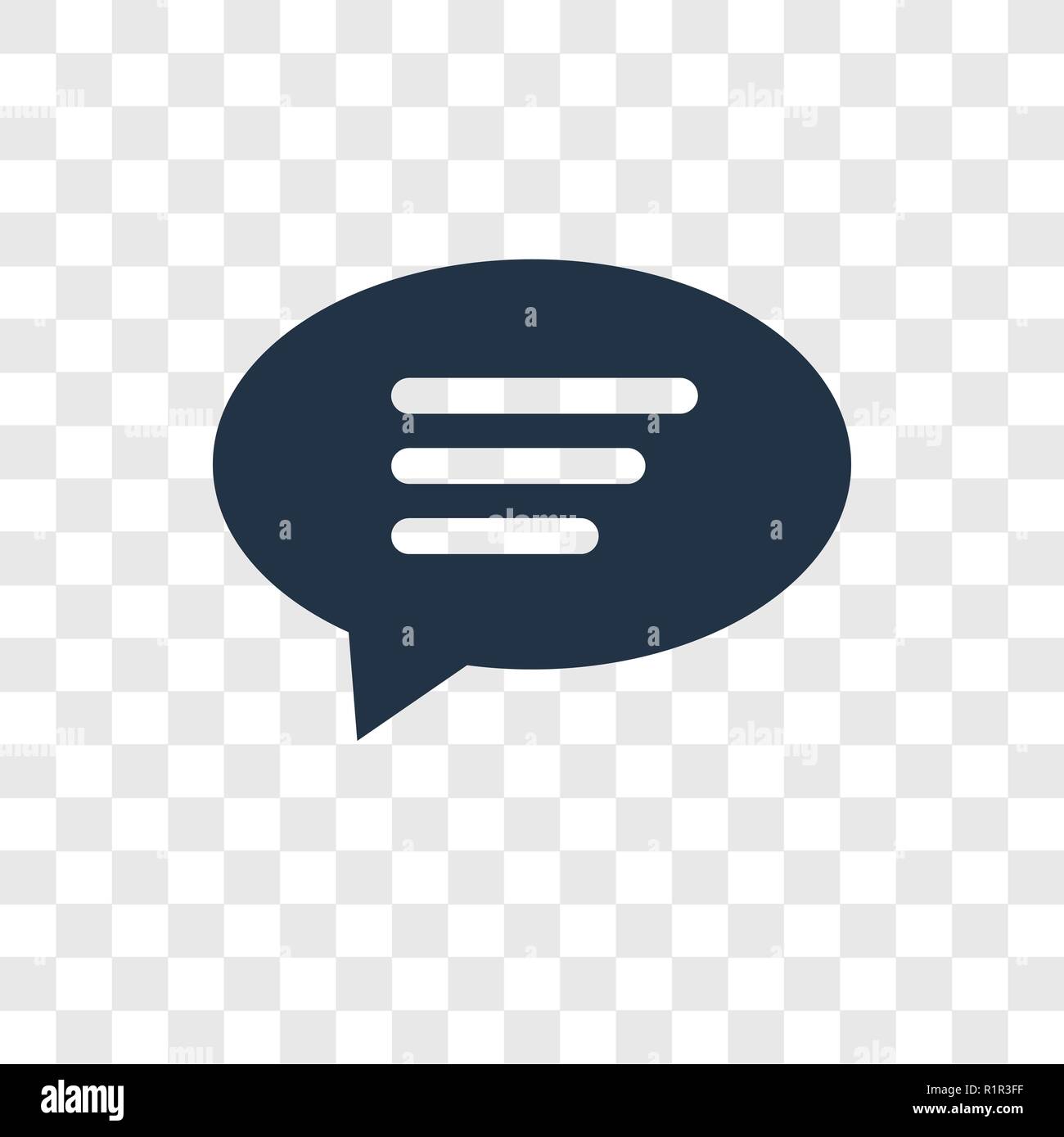 Chat vector icon isolated on transparent background, Chat transparency ...