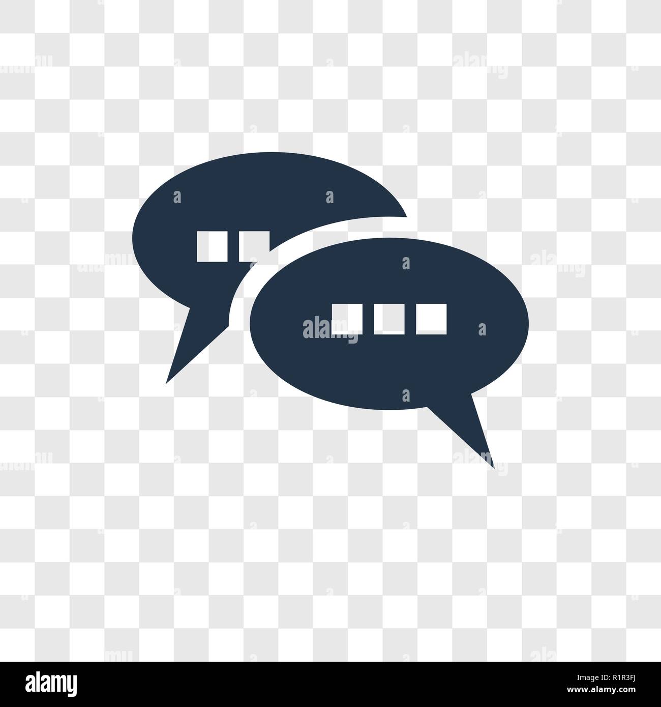 Chat vector icon isolated on transparent background, Chat transparency ...