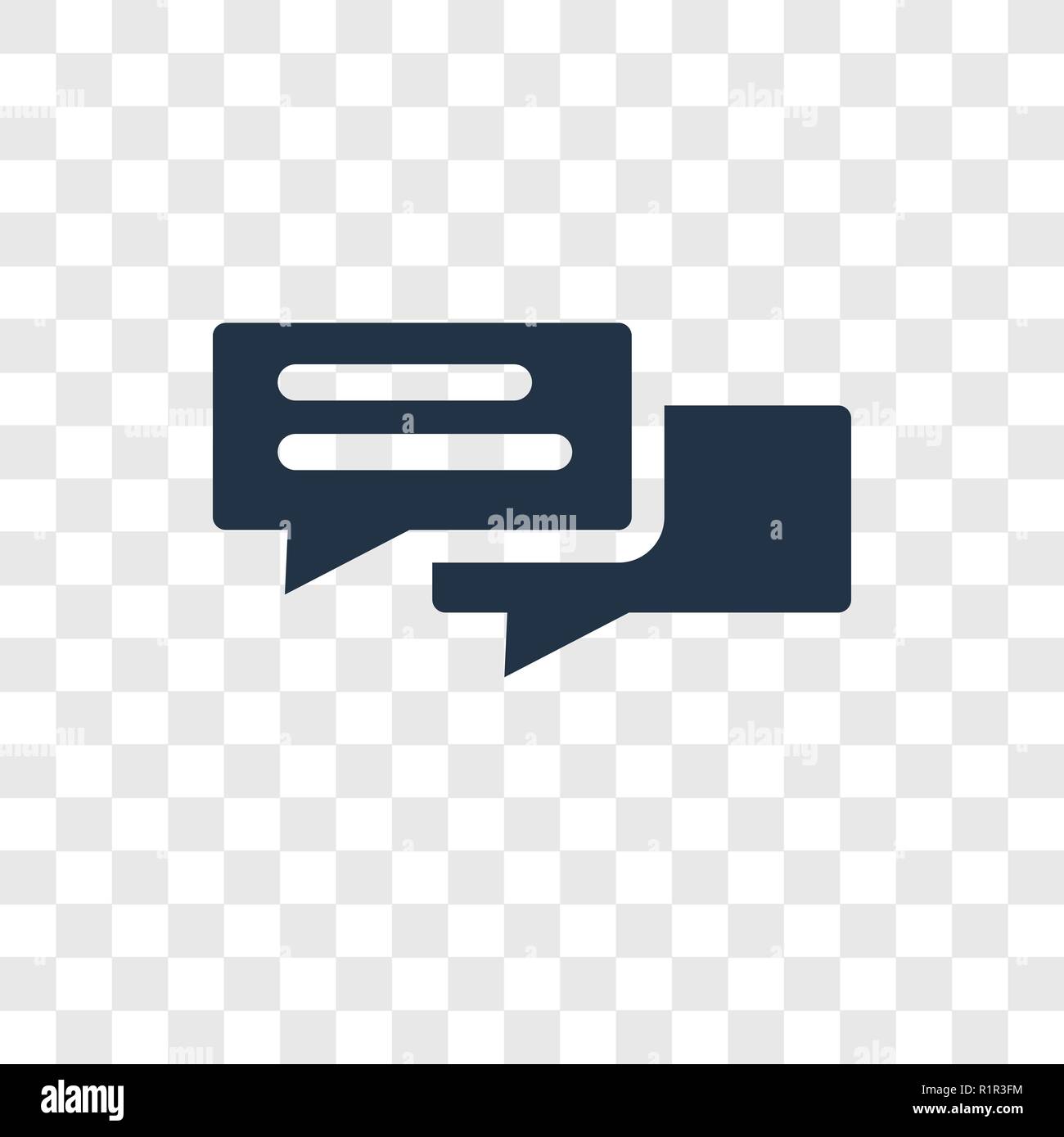 Chat vector icon isolated on transparent background, Chat transparency ...