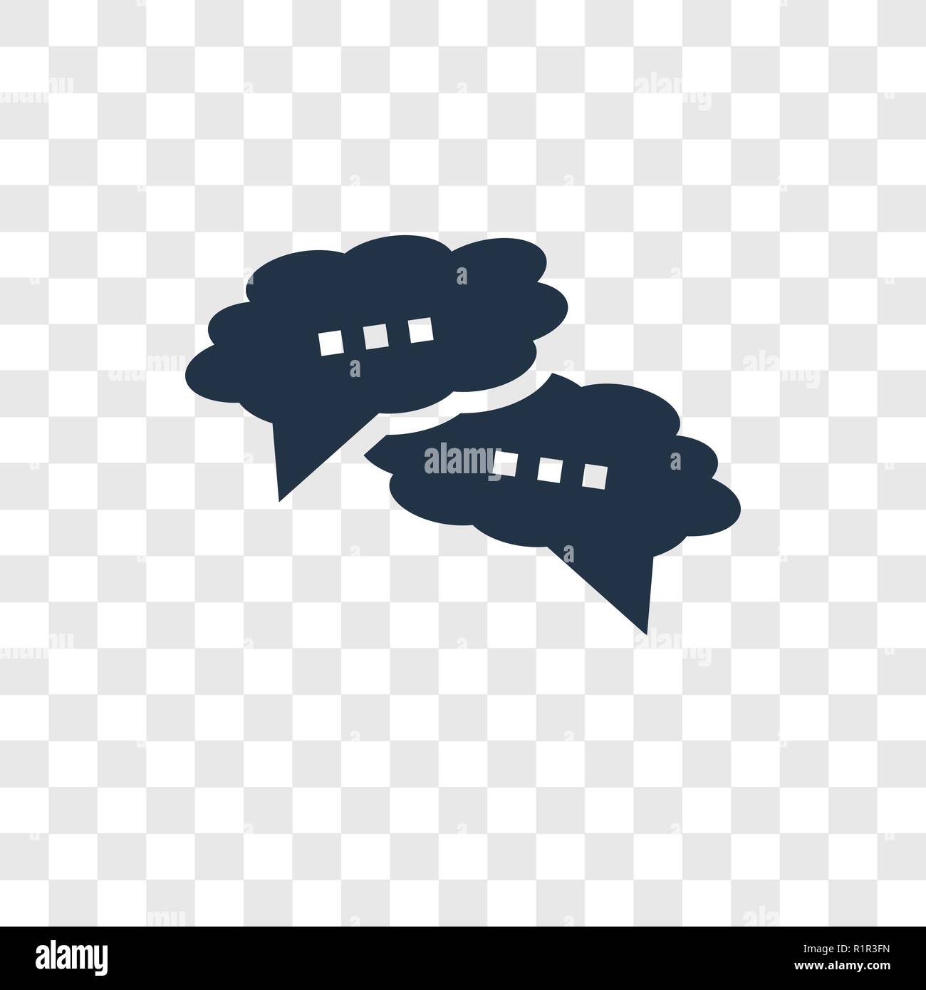 Chat vector icon isolated on transparent background, Chat transparency ...