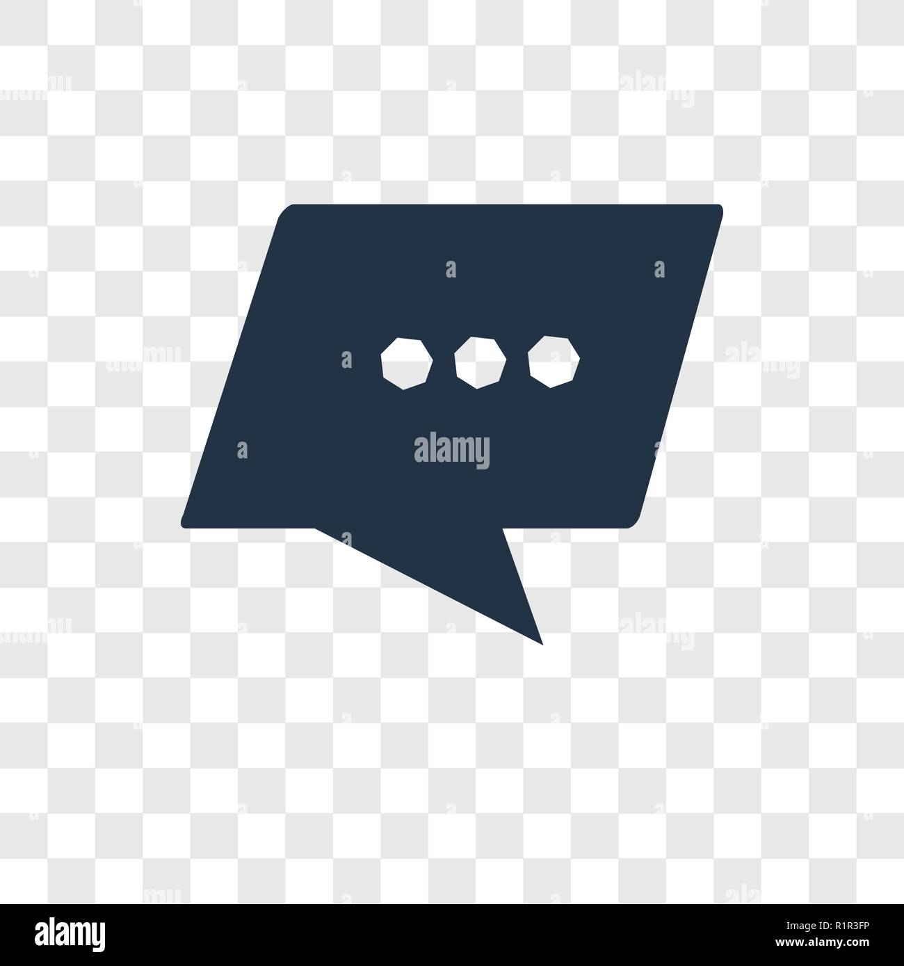 Chat vector icon isolated on transparent background, Chat transparency ...