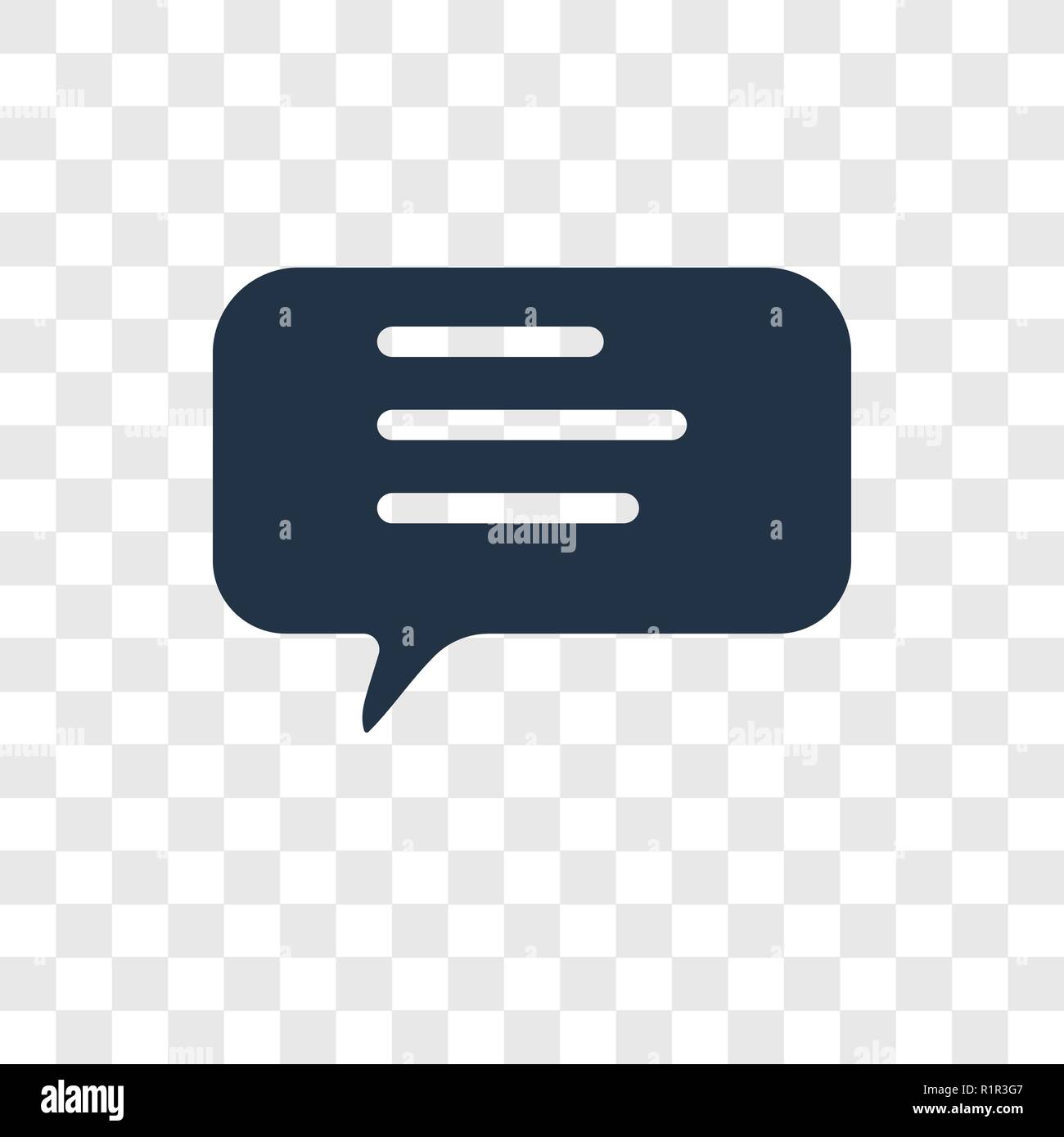 Chat vector icon isolated on transparent background, Chat transparency ...