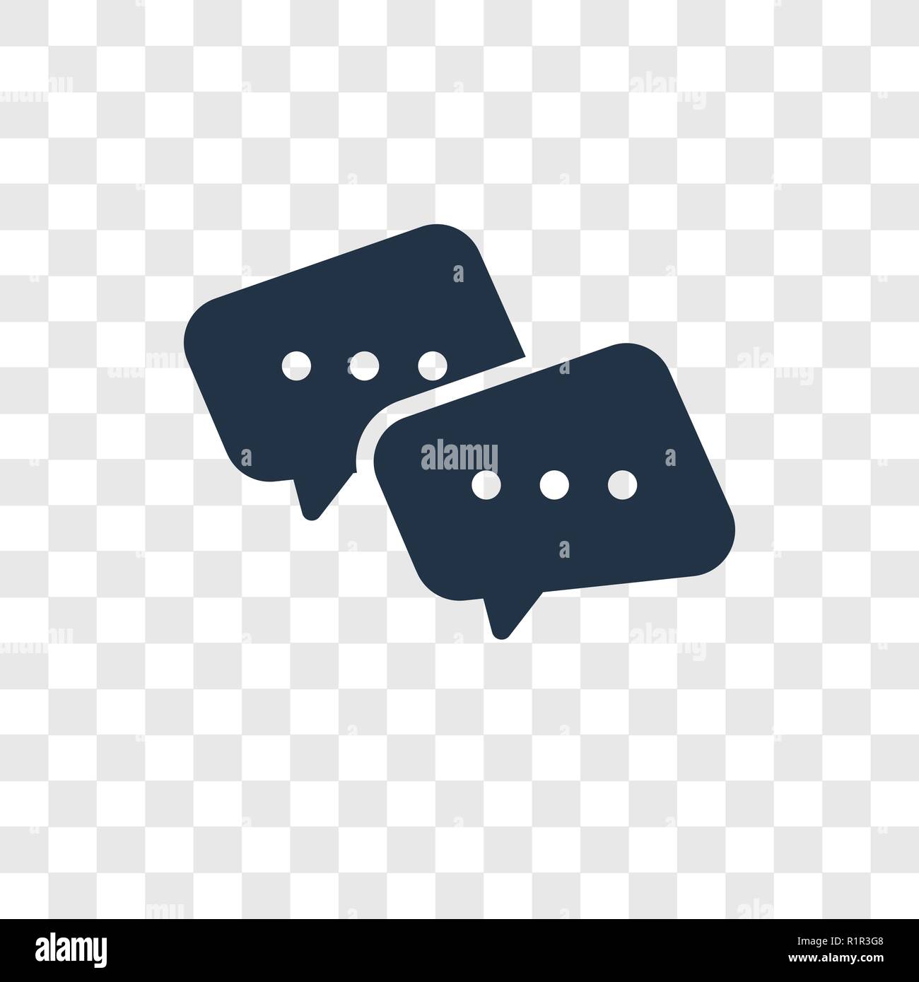 Chat vector icon isolated on transparent background, Chat transparency ...