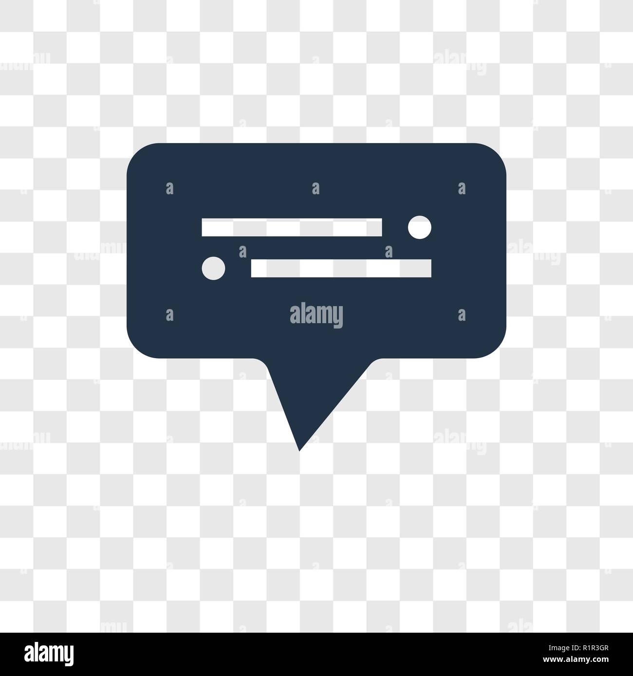 Chat vector icon isolated on transparent background, Chat transparency ...