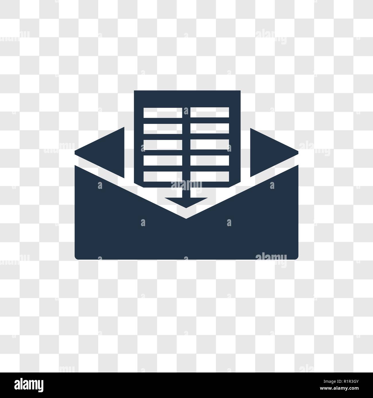 Mail vector icon isolated on transparent background, Mail transparency ...