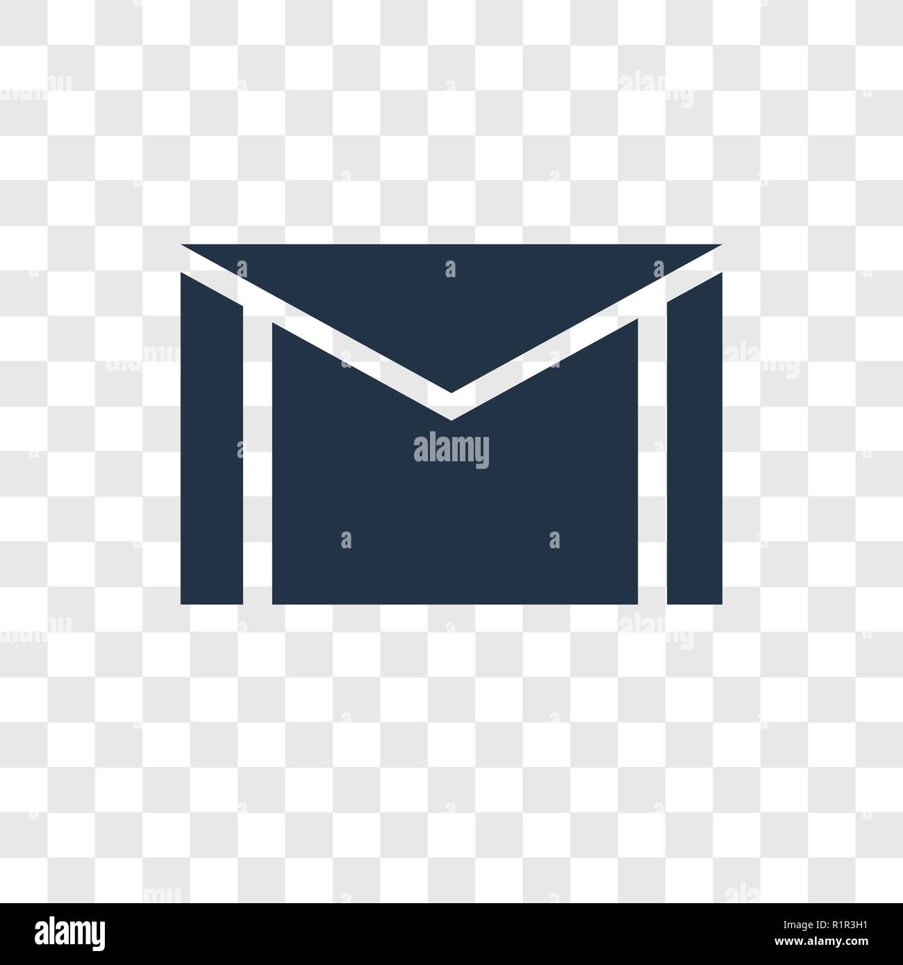Mail vector icon isolated on transparent background, Mail transparency ...