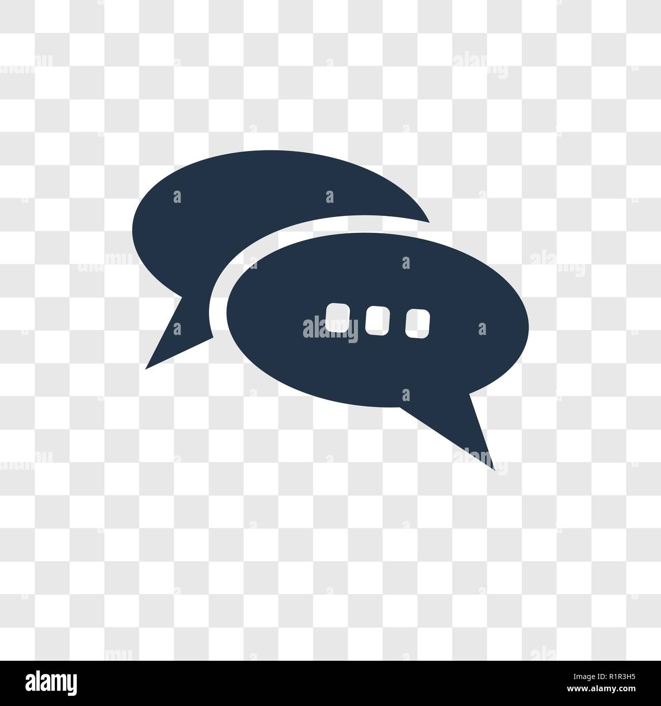 Chat vector icon isolated on transparent background, Chat transparency ...