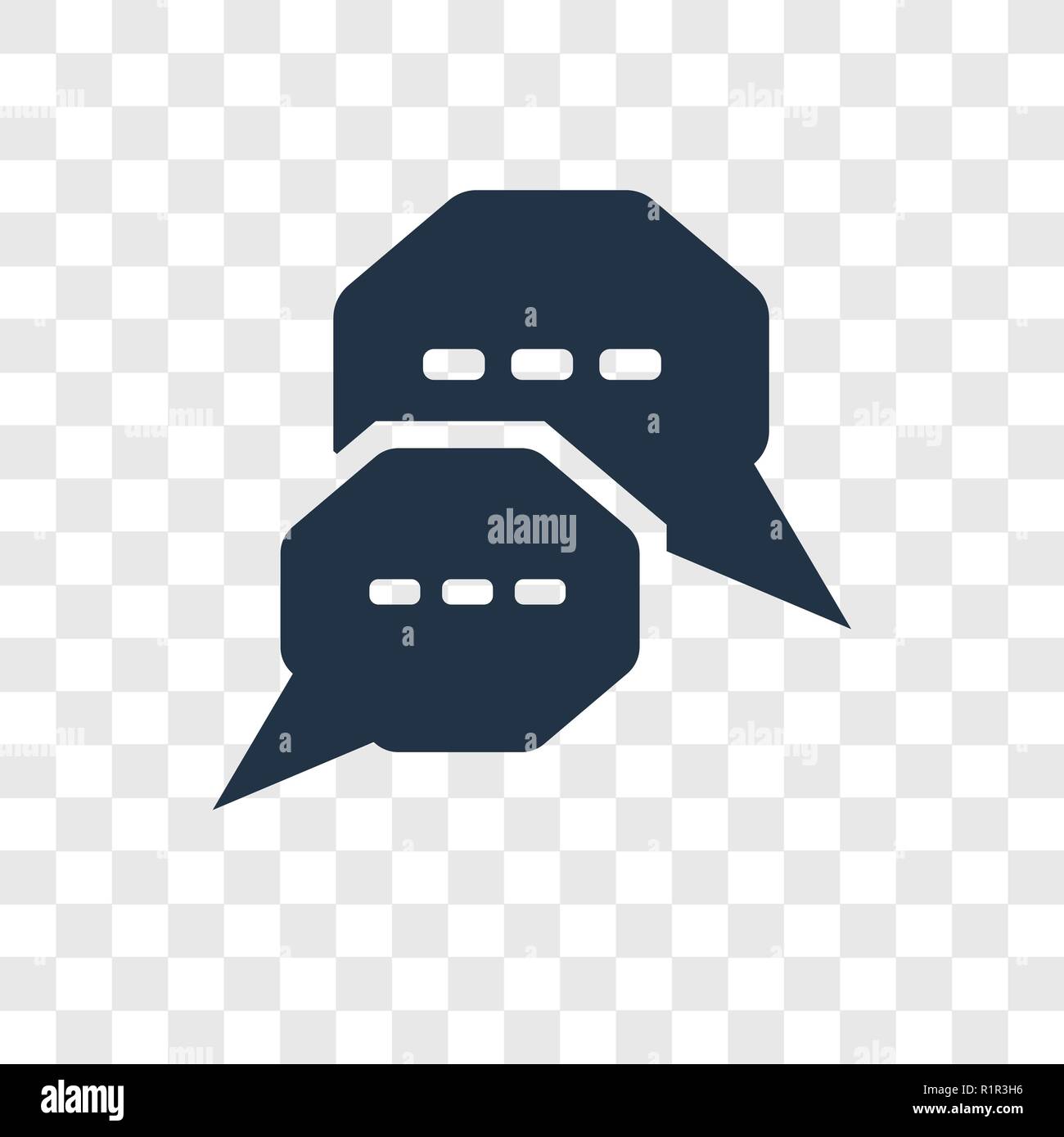 Chat vector icon isolated on transparent background, Chat transparency ...