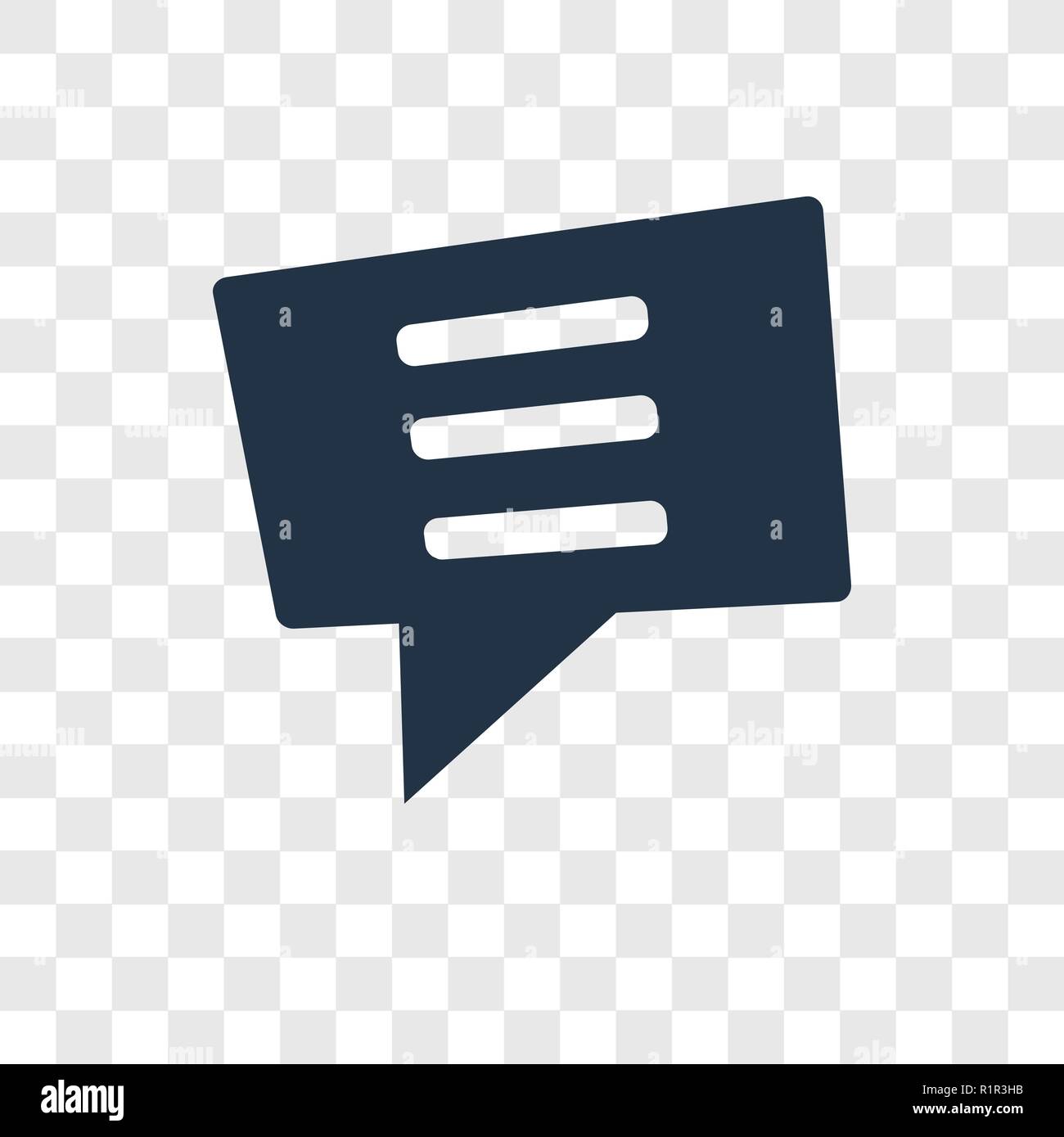 Chat vector icon isolated on transparent background, Chat transparency ...