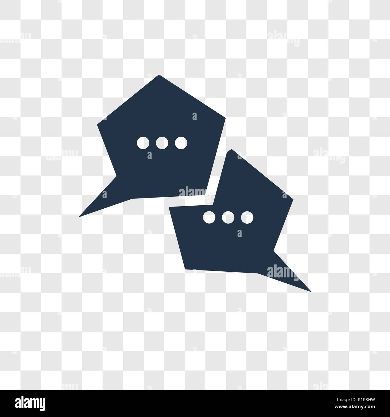 Chat vector icon isolated on transparent background, Chat transparency ...