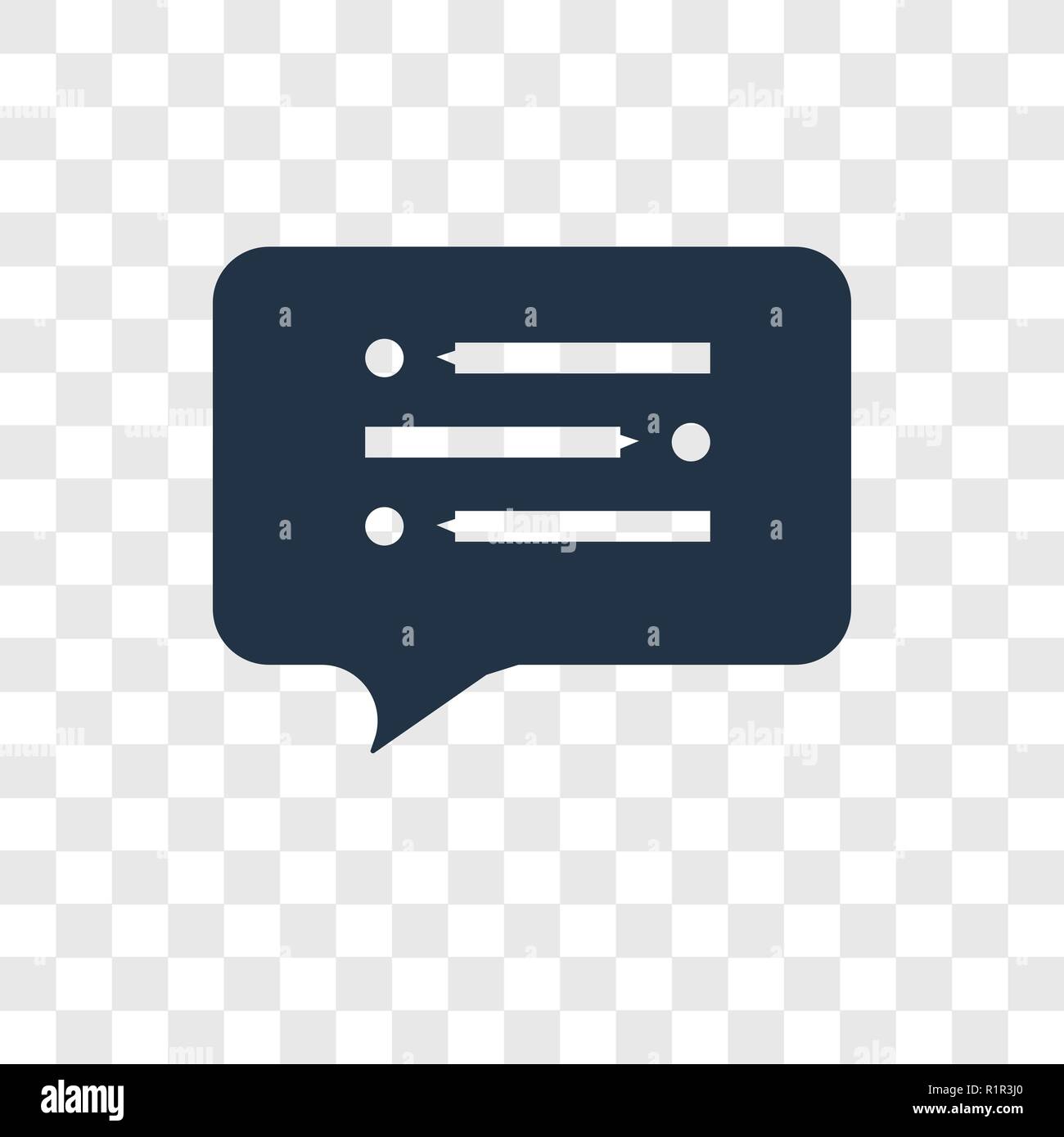Chat vector icon isolated on transparent background, Chat transparency ...