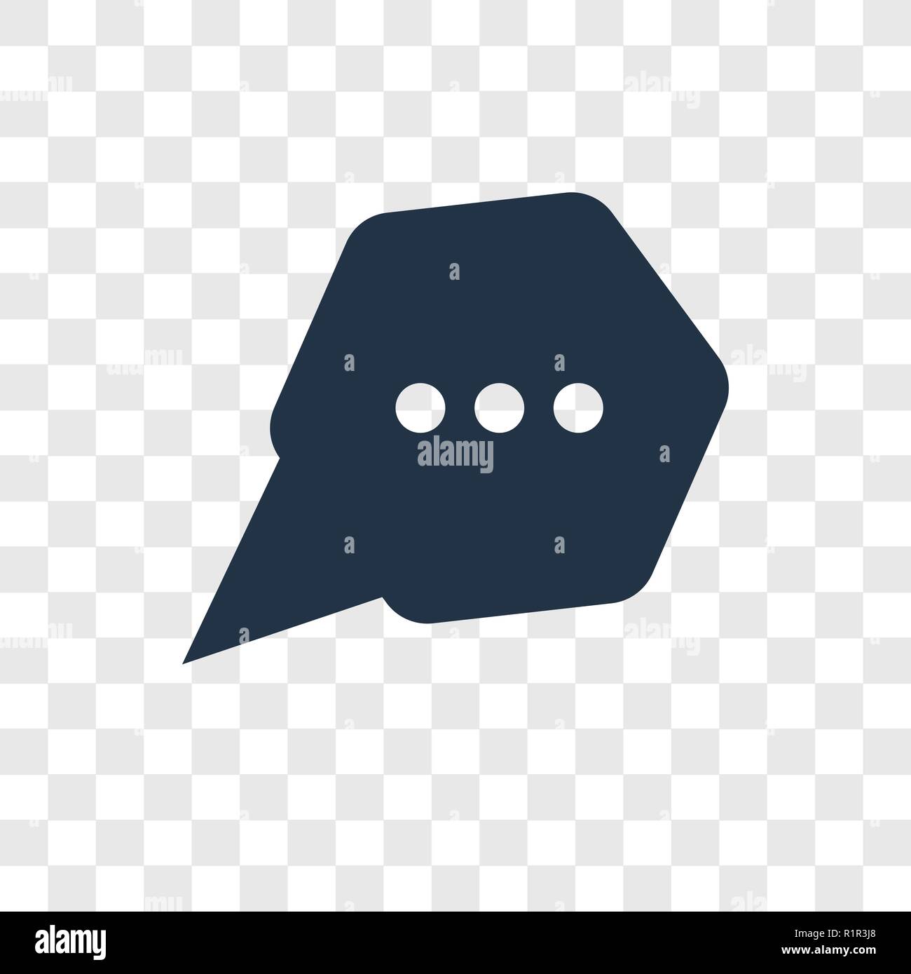 Chat vector icon isolated on transparent background, Chat transparency ...