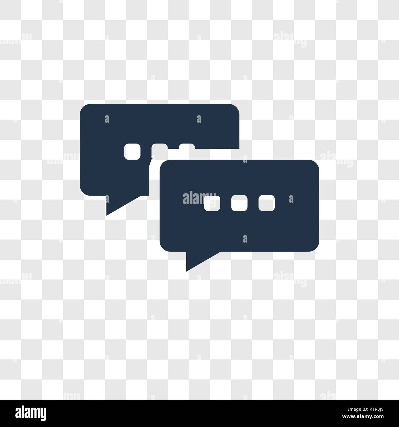 Chat vector icon isolated on transparent background, Chat transparency ...