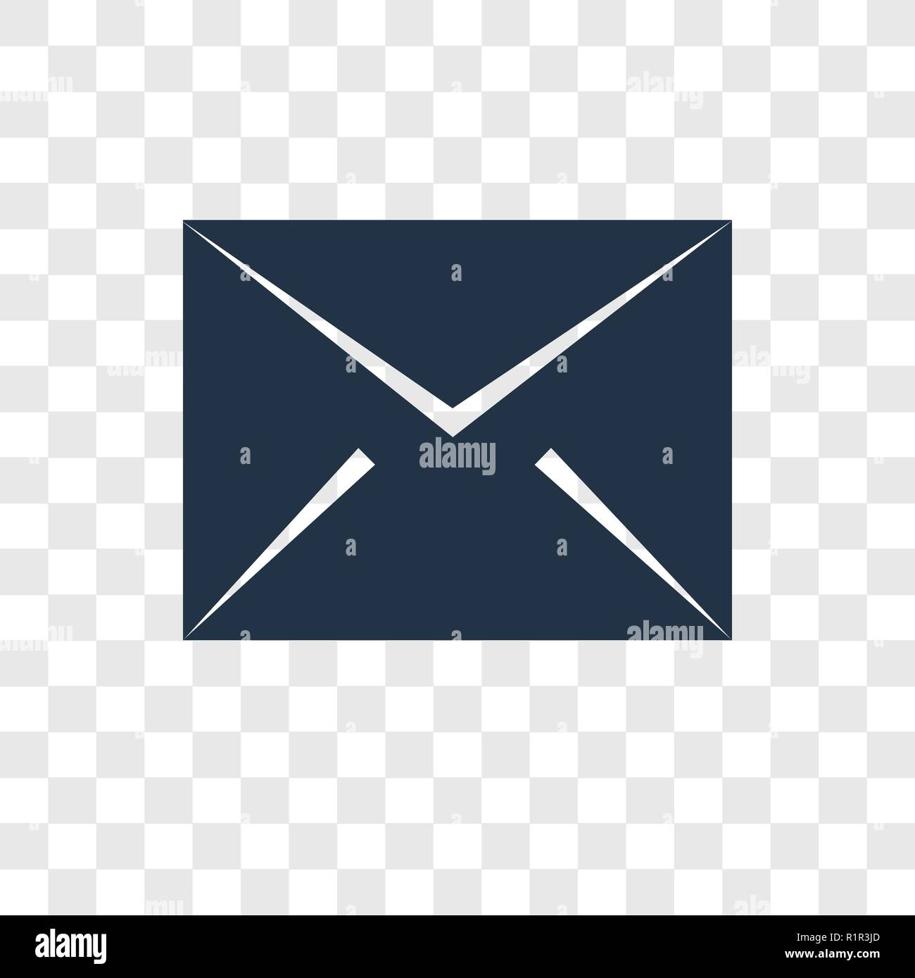 Mail vector icon isolated on transparent background, Mail transparency ...