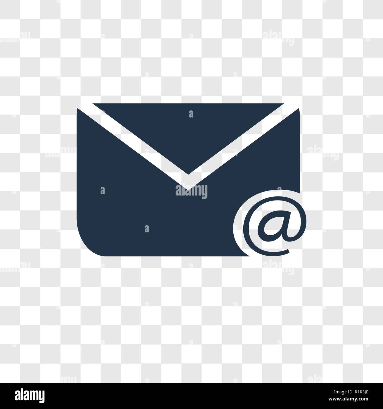 Mail vector icon isolated on transparent background, Mail transparency ...