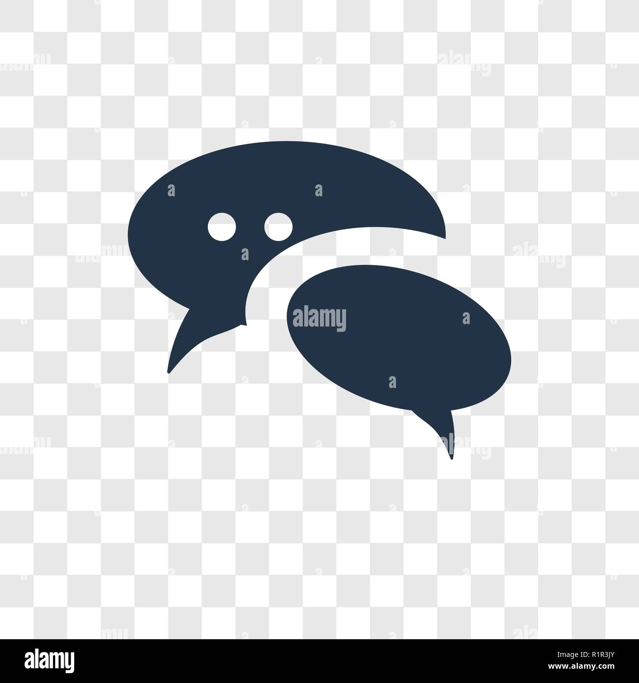 Chat vector icon isolated on transparent background, Chat transparency ...