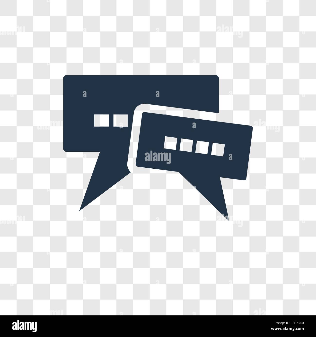 Chat vector icon isolated on transparent background, Chat transparency ...