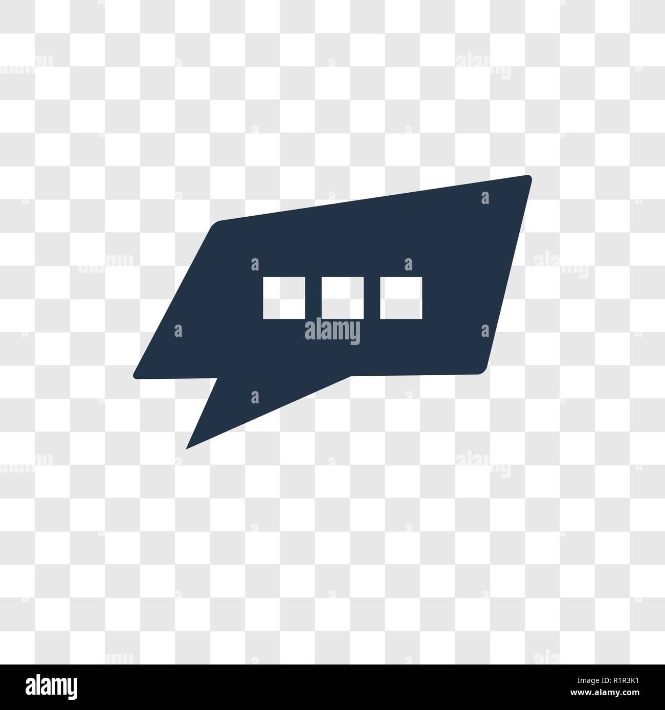 Chat vector icon isolated on transparent background, Chat transparency ...