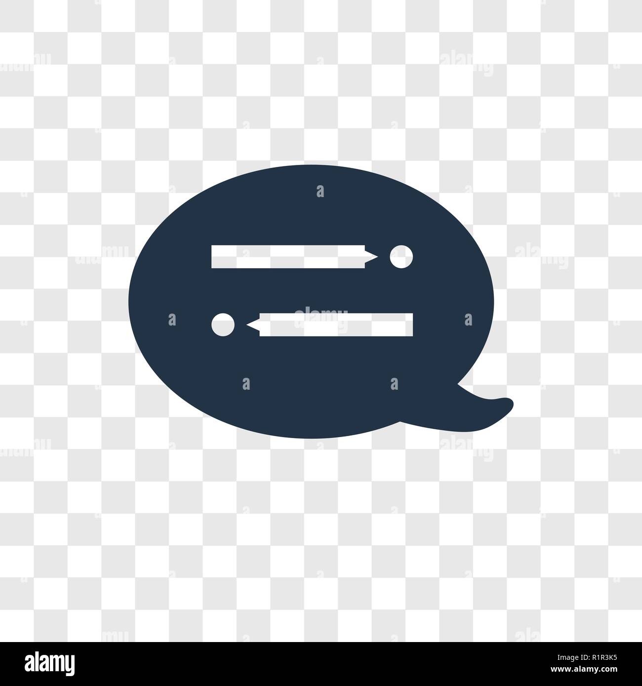 Chat vector icon isolated on transparent background, Chat transparency ...