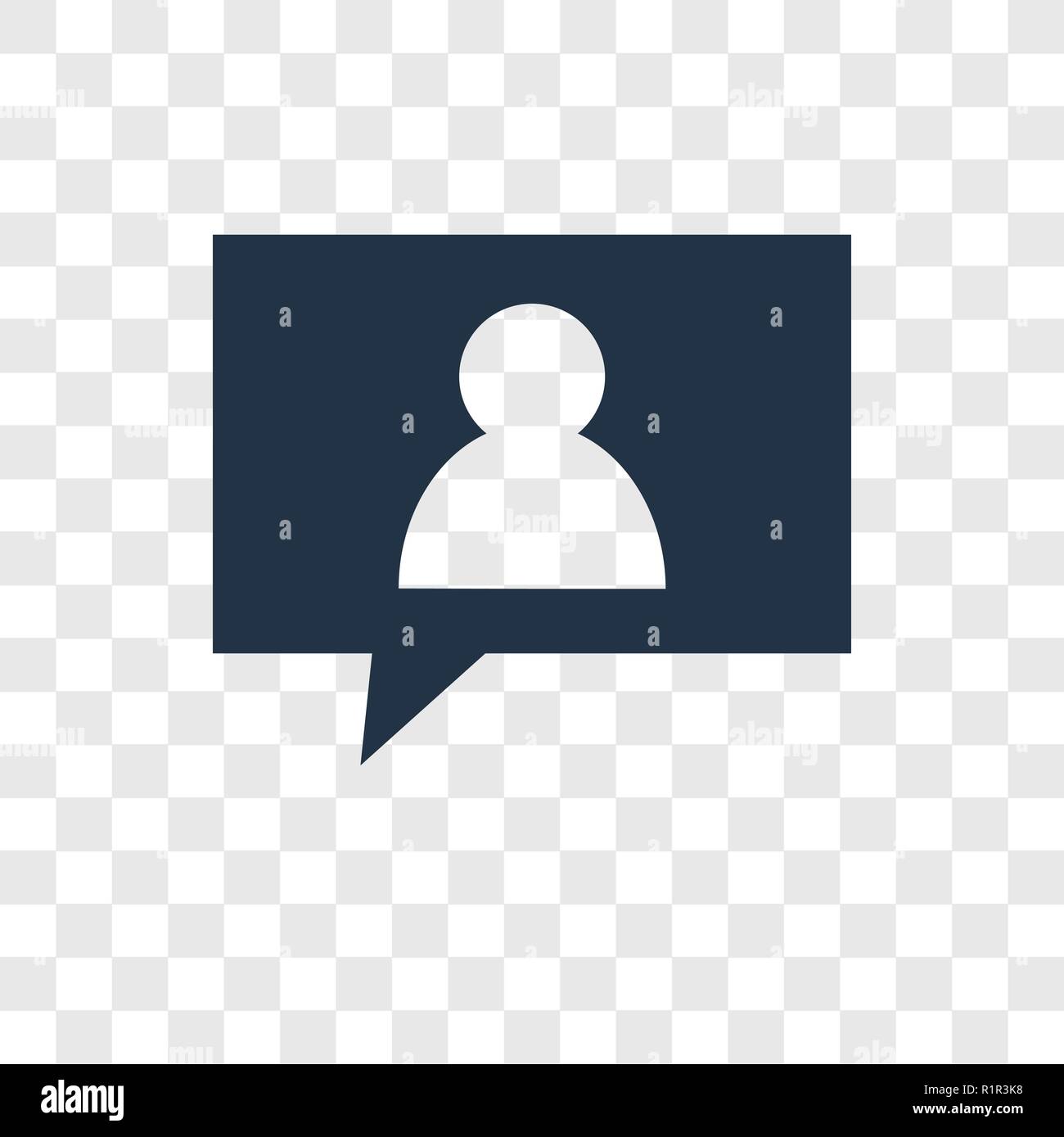Chat vector icon isolated on transparent background, Chat transparency ...