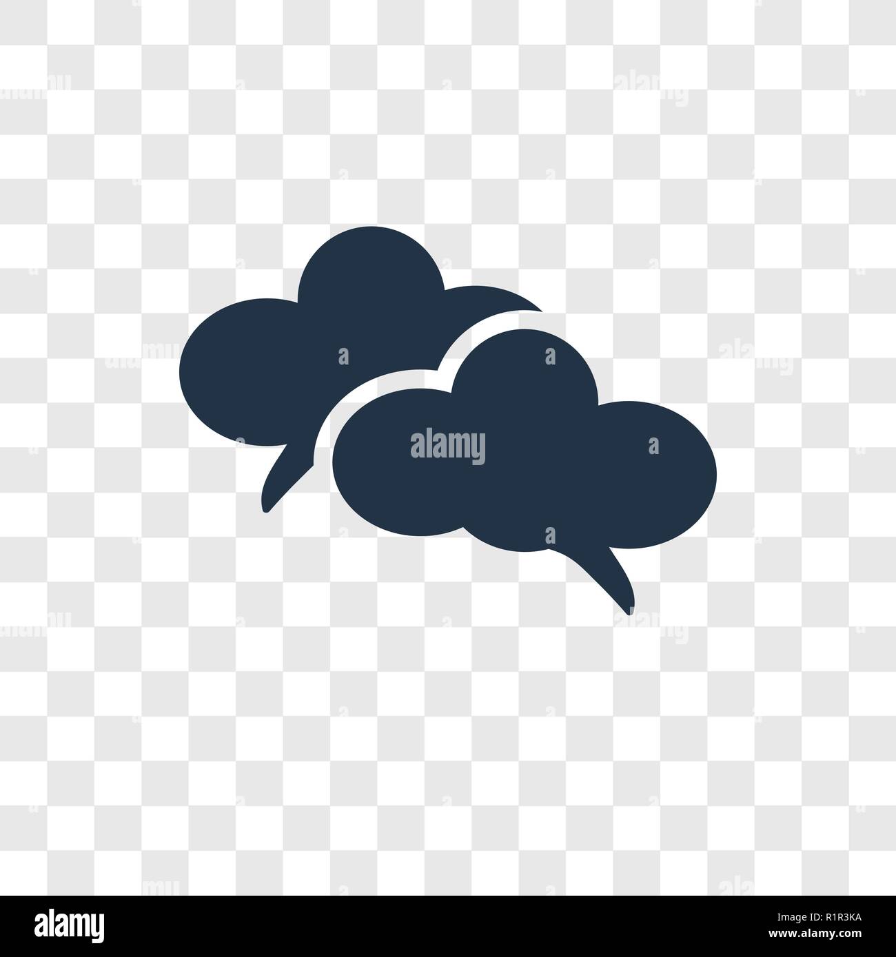 Chat vector icon isolated on transparent background, Chat transparency ...
