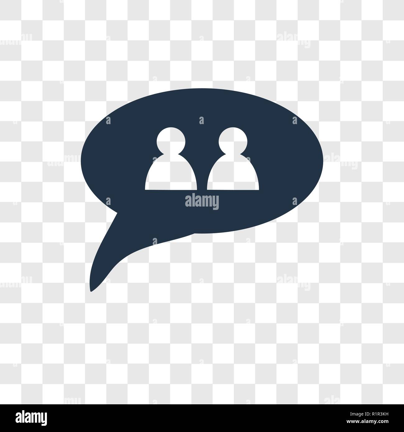 Chat vector icon isolated on transparent background, Chat transparency ...