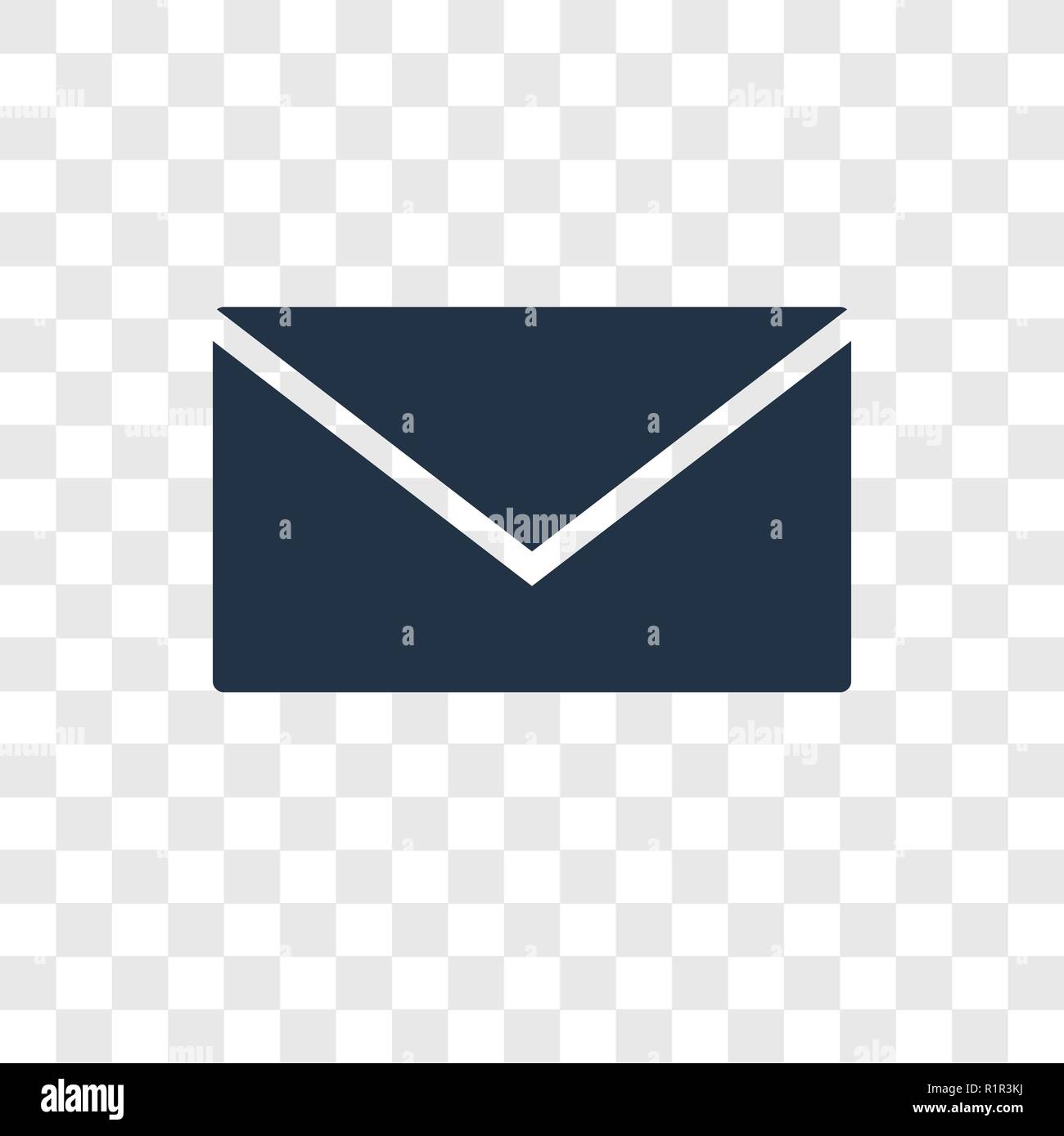 Mail vector icon isolated on transparent background, Mail transparency ...