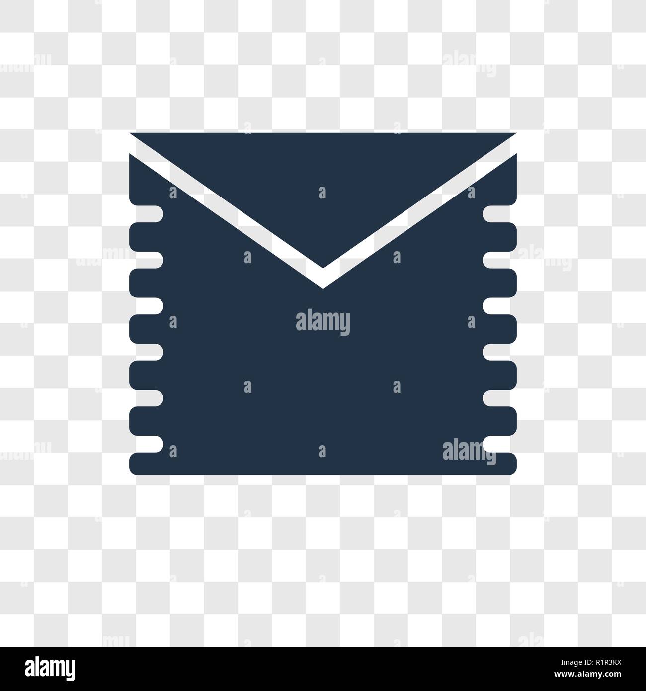 Mail vector icon isolated on transparent background, Mail transparency ...