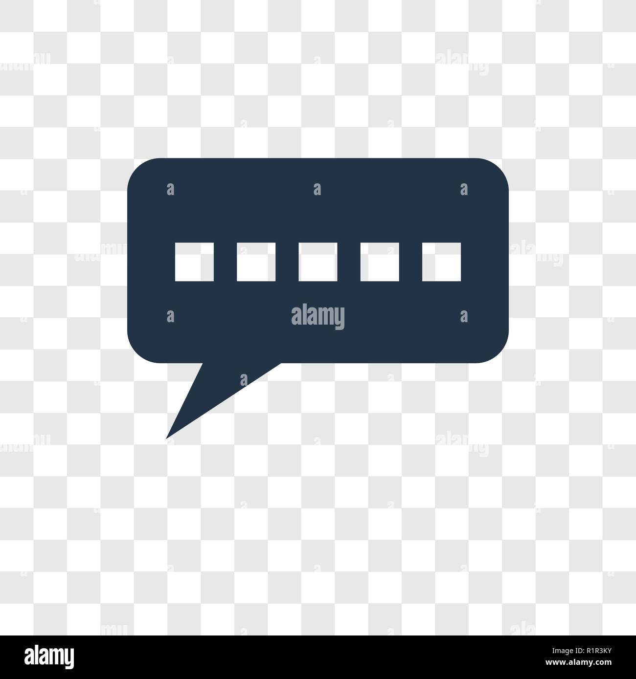 Chat vector icon isolated on transparent background, Chat transparency ...