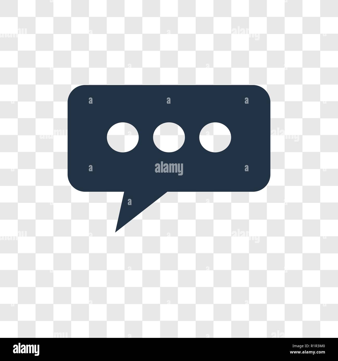 Chat vector icon isolated on transparent background, Chat transparency ...