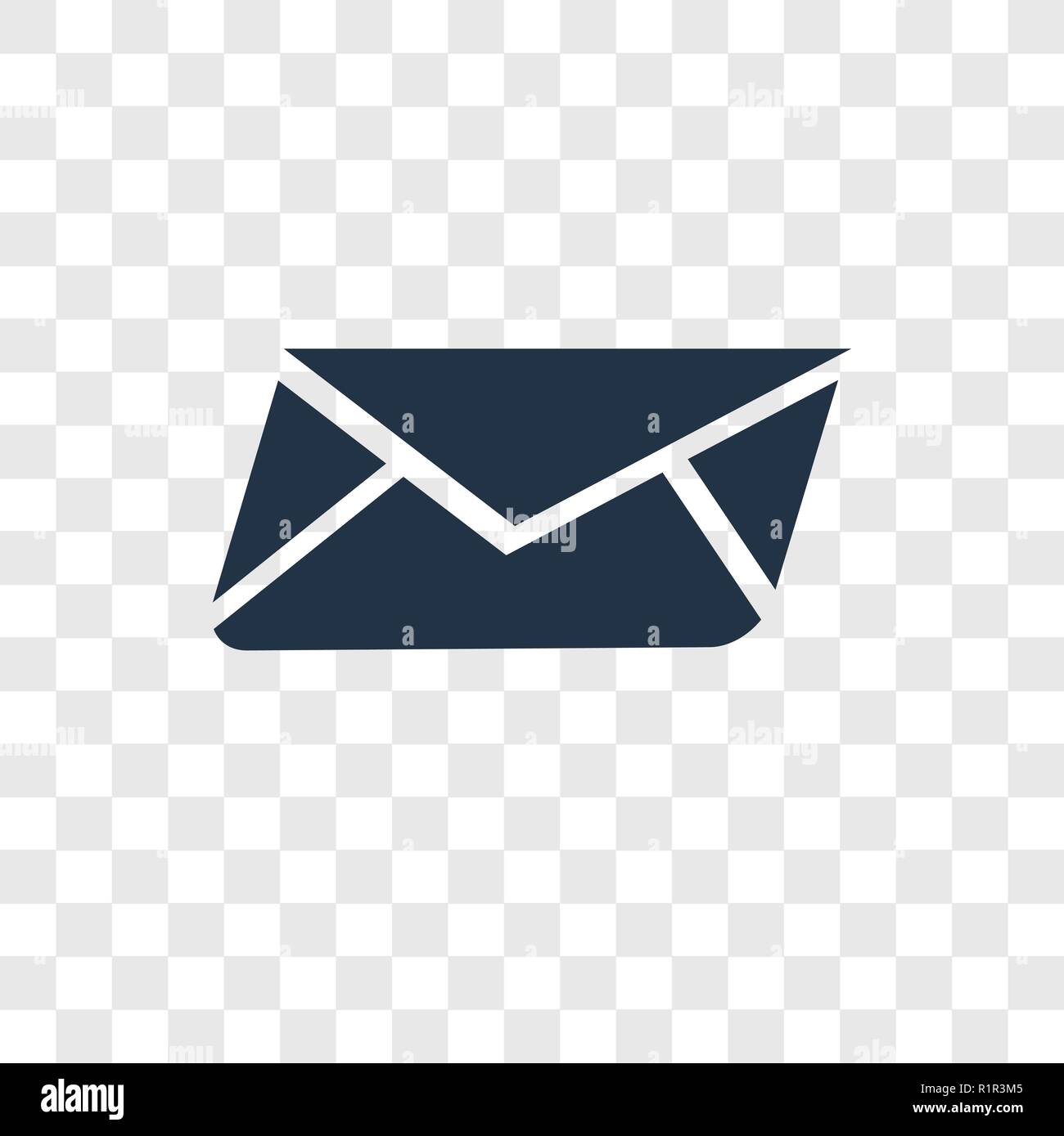 Mail vector icon isolated on transparent background, Mail transparency ...