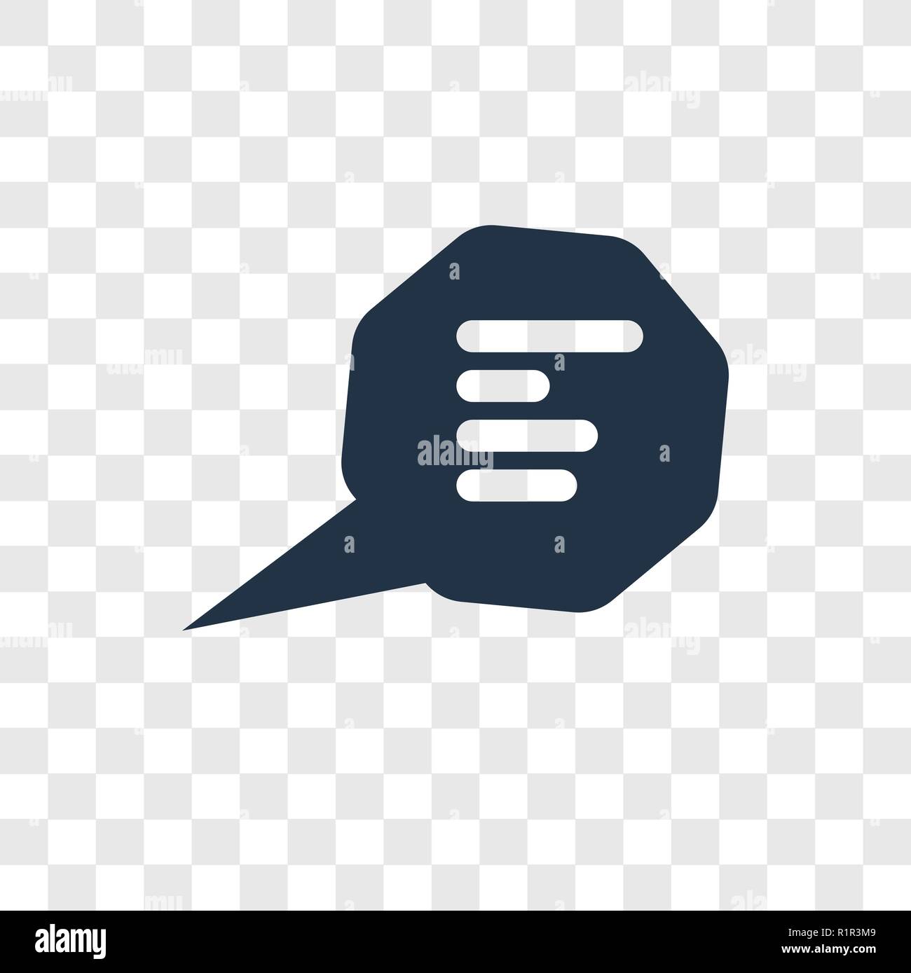 Chat vector icon isolated on transparent background, Chat transparency ...