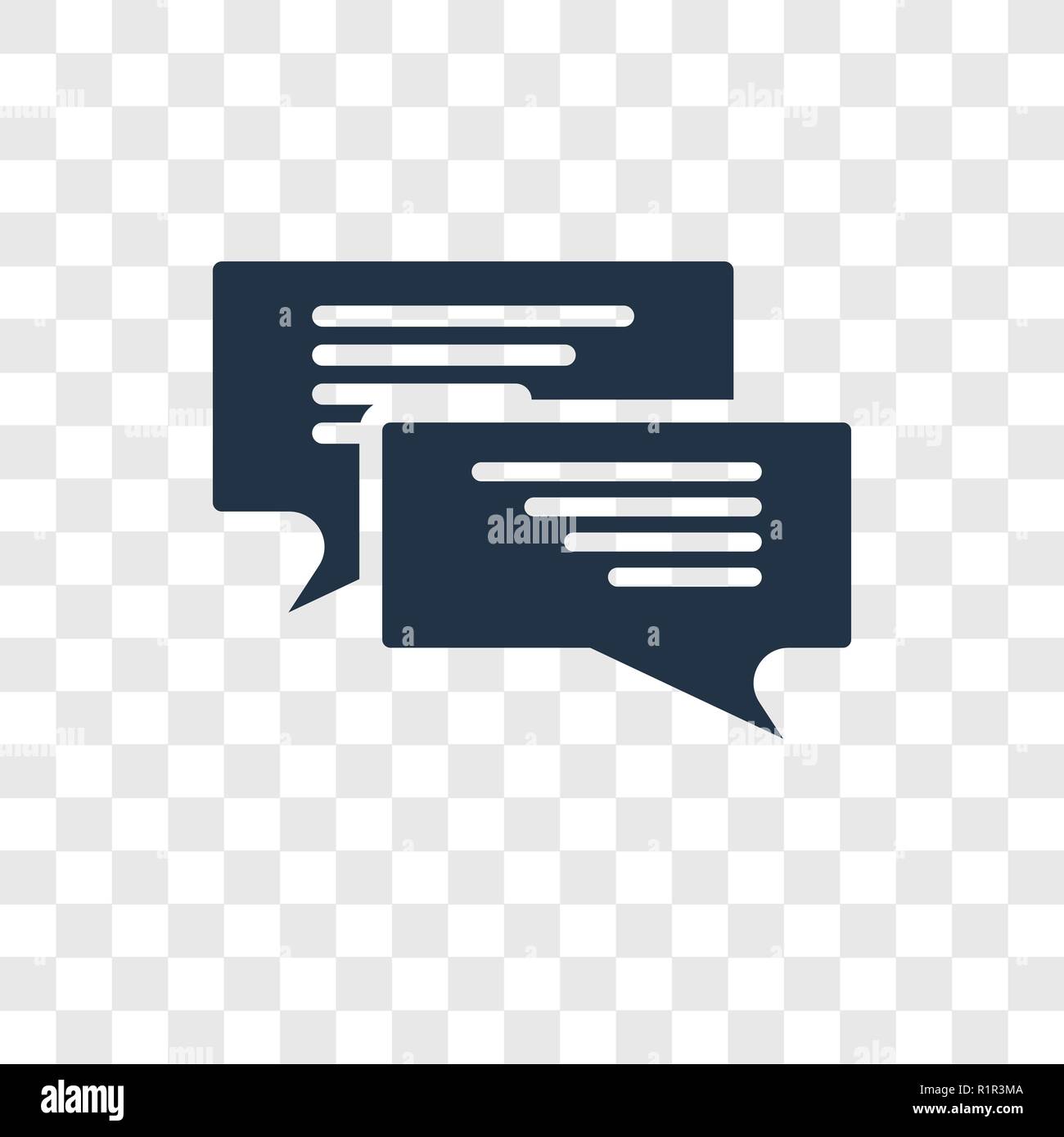 Chat vector icon isolated on transparent background, Chat transparency ...