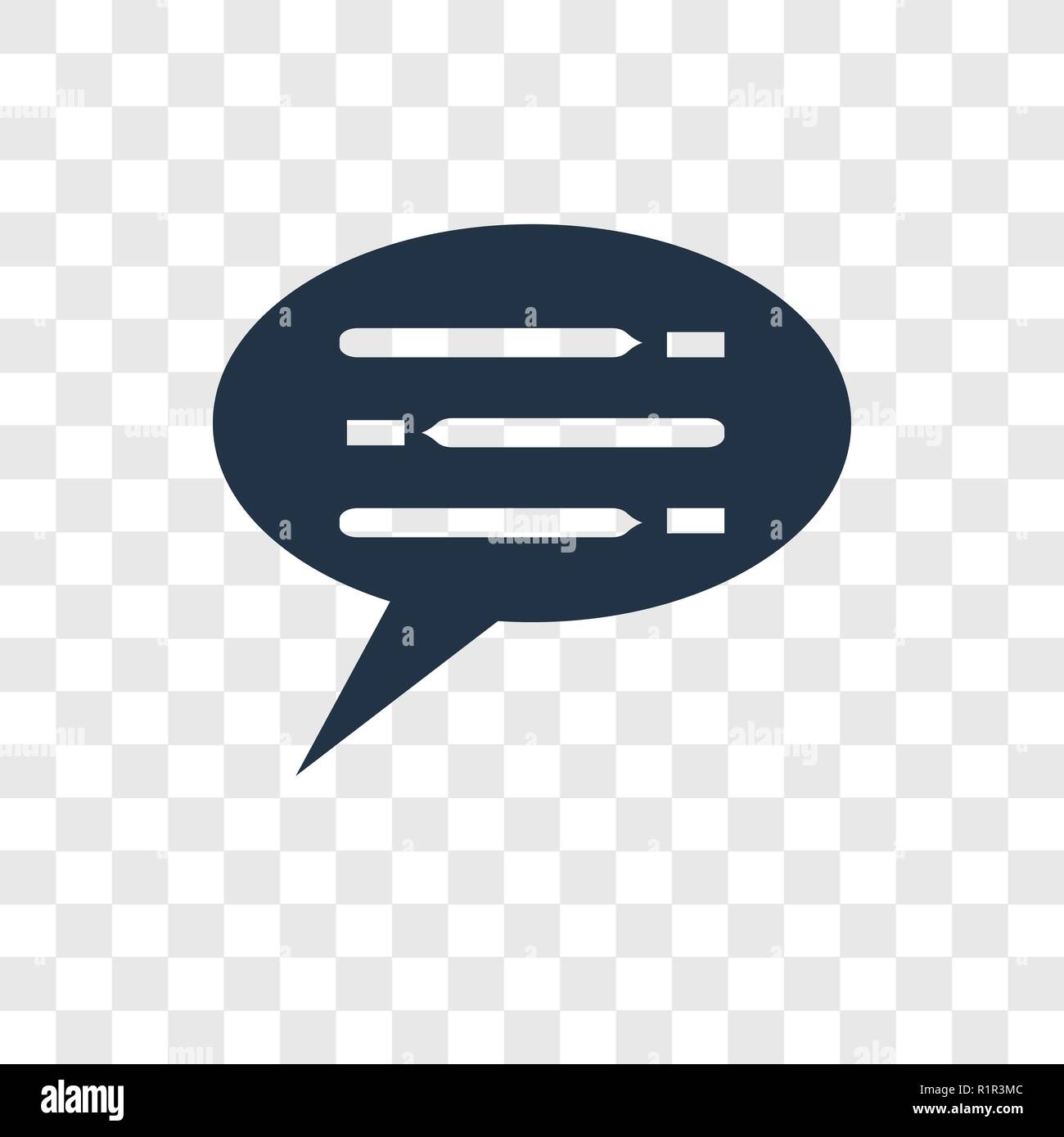 Chat vector icon isolated on transparent background, Chat transparency ...