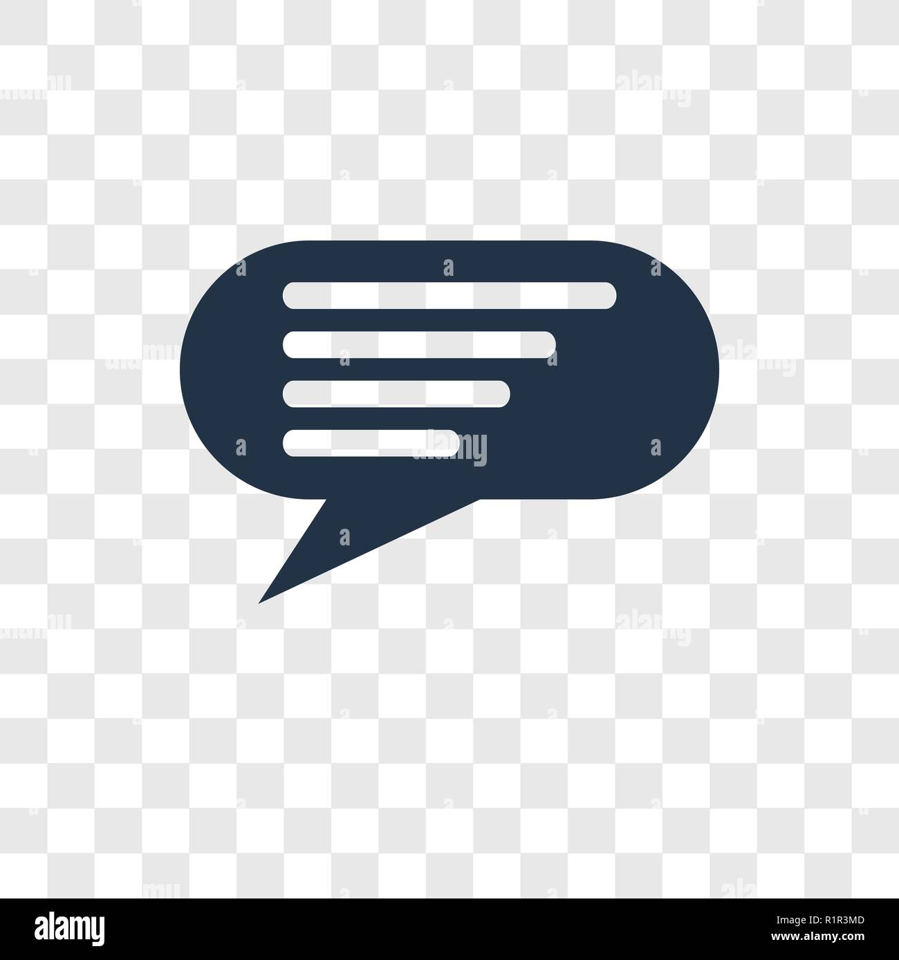 Chat vector icon isolated on transparent background, Chat transparency ...