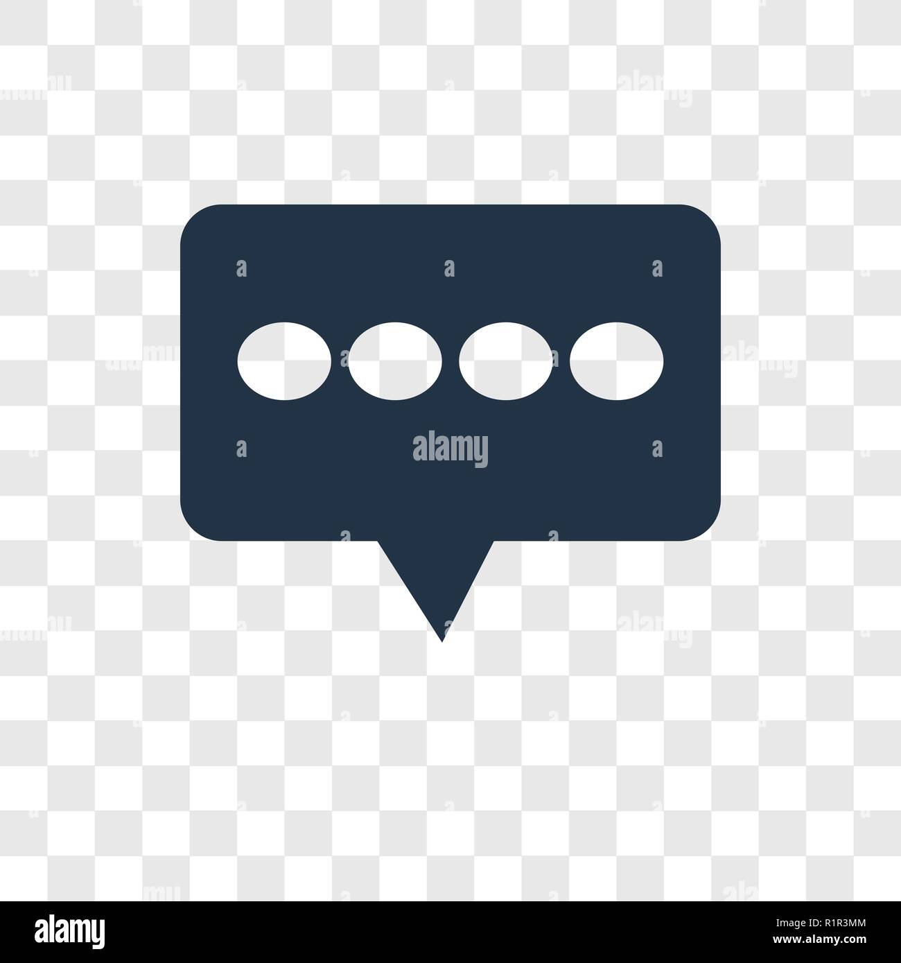 Chat vector icon isolated on transparent background, Chat transparency ...
