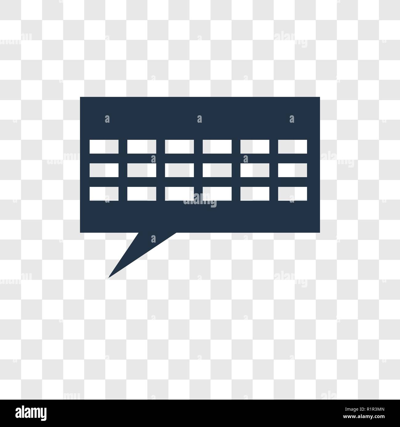 Chat vector icon isolated on transparent background, Chat transparency ...
