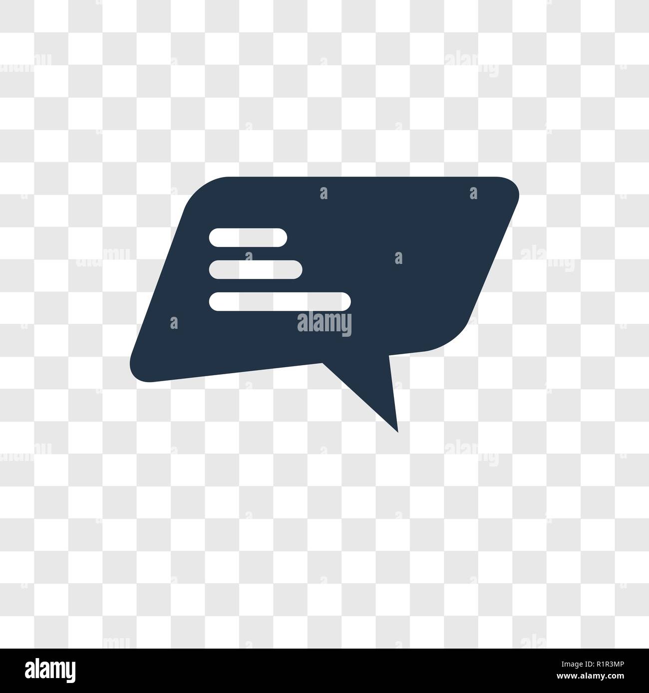 Chat vector icon isolated on transparent background, Chat transparency ...
