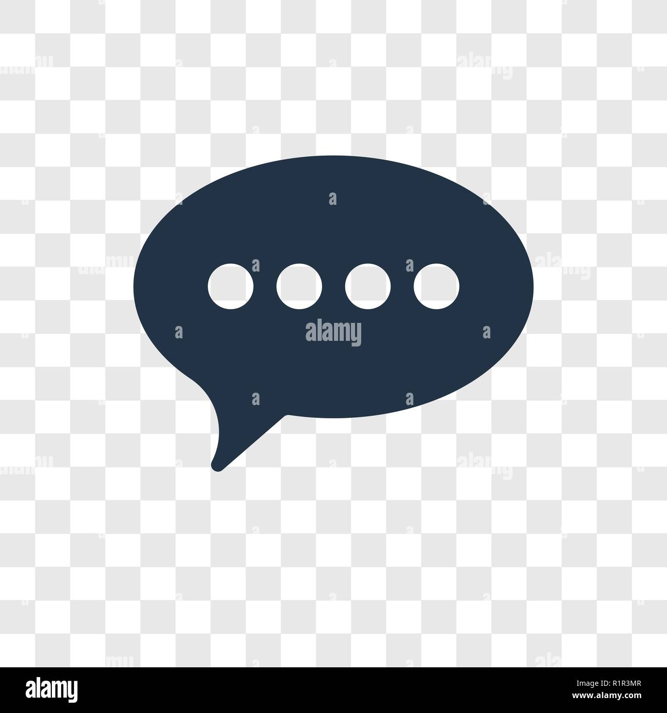 Chat vector icon isolated on transparent background, Chat transparency ...