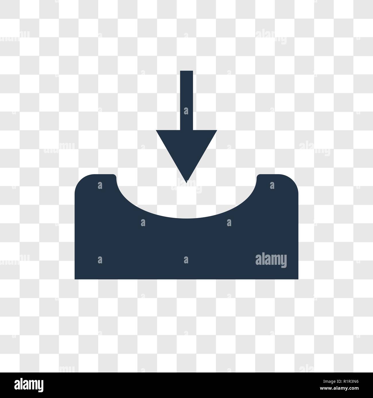 Inbox vector icon isolated on transparent background, Inbox ...